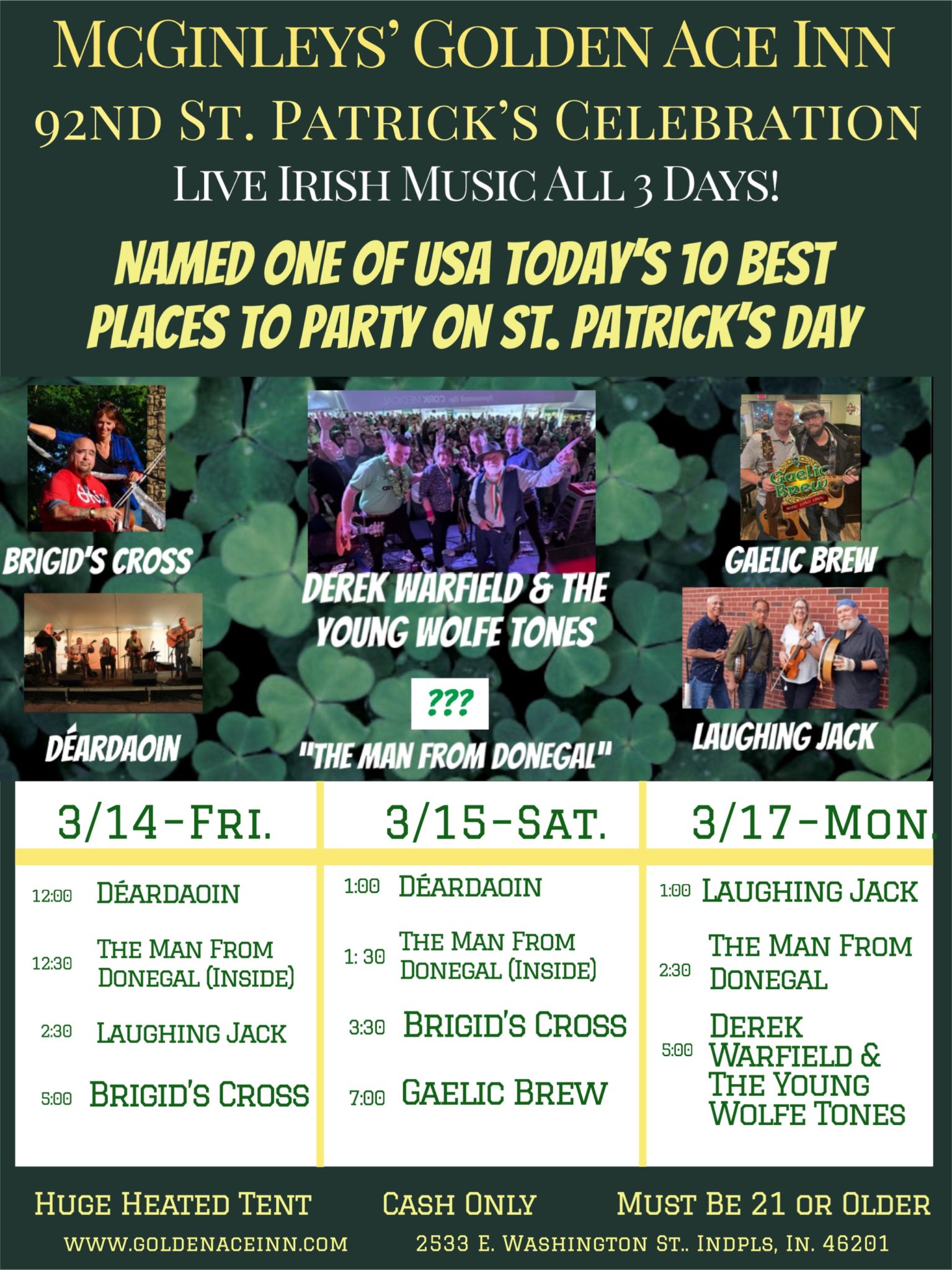 2025 Indy St. Patrick's Party at the AceThe Golden Ace Inn